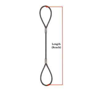 1" X 12' Wire Rope Choker w/Standard Eyes - Slings Unlimited